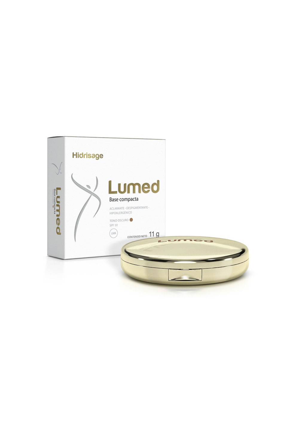 Hidrisage lumed base compacta tono claro spf 50