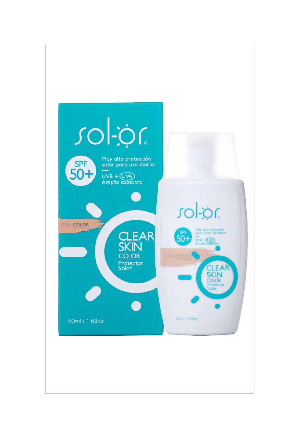 Solor Clear Skin Color Spf 50+ X 50ml